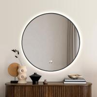 China Aluminium Alloy Framed Round Bathroom Mirror With Back Light for sale