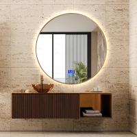 China Aluminium Alloy Framed Round Bathroom Mirror With Back Light for sale