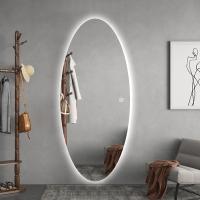 China Anti Fog Oval LED Backlit Mirror , Full Length Dressing Mirror Wall Mounted for sale