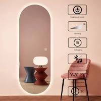 China Arched Full Length LED Bathroom Mirror Anti Fog Dimmable 3 Color 110-240V for sale