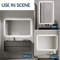 China Satin Edge LED Lighted Bathroom Mirror , Custom Illuminated Bathroom Mirrors for sale