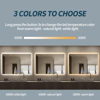 China Satin Edge LED Lighted Bathroom Mirror , Custom Illuminated Bathroom Mirrors for sale
