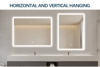 China Satin Edge LED Lighted Bathroom Mirror , Custom Illuminated Bathroom Mirrors for sale