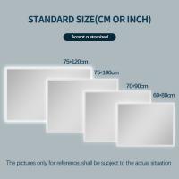 China Satin Edge LED Lighted Bathroom Mirror , Custom Illuminated Bathroom Mirrors for sale
