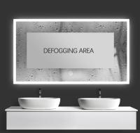 China Satin Edge LED Lighted Bathroom Mirror , Custom Illuminated Bathroom Mirrors for sale
