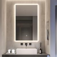 China Satin Edge LED Lighted Bathroom Mirror , Custom Illuminated Bathroom Mirrors for sale
