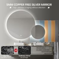 China Twin Circle Illuminated LED Backlight Bathroom Mirror IP44 For Hotel Villa Project for sale