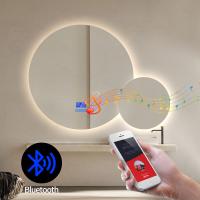 China Twin Circle Illuminated LED Backlight Bathroom Mirror IP44 For Hotel Villa Project for sale