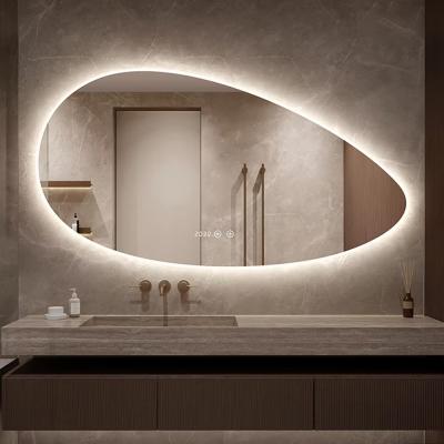 China Dimmable Irregular Shaped Bathroom Mirror Waterproof 20x31inch 24x39inch 28x51inch for sale
