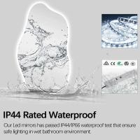 China Large Wall Bathroom Mirror With Touch Light , Frameless Asymmetrical LED Mirror Waterproof for sale