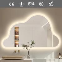 China Asymmetric LED Mirror Touch Screen Irregular Bathroom Mirror 5mm Copper Free Silver Mirror IP44 for sale