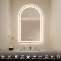 China LED Light Backlit Arch Bathroom Mirror , Asymmetrical LED Bathroom Mirror for sale