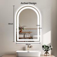 China LED Light Backlit Arch Bathroom Mirror , Asymmetrical LED Bathroom Mirror for sale