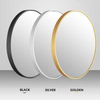 China Aluminum Alloy Framed Wall Mirror Explosion Proof Bath Shower Mirror Without Light for sale