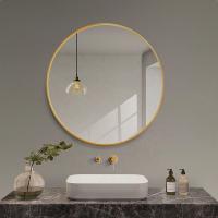 China Aluminum Alloy Framed Wall Mirror Explosion Proof Bath Shower Mirror Without Light for sale