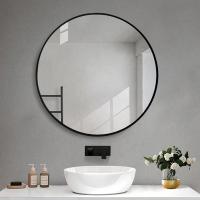 China Aluminum Alloy Framed Wall Mirror Explosion Proof Bath Shower Mirror Without Light for sale