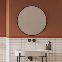China Aluminum Alloy Framed Wall Mirror Explosion Proof Bath Shower Mirror Without Light for sale