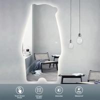 China Full Length Frameless Contemporary Bathroom Mirrors Polished Edge for sale