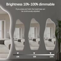 China Frameless LED Bathroom Wall Mirror 20x28 inch Asymmetrical Full Length Mirror 110-240V for sale