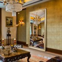 China Luxury Golden PS Frame Baroque Style Full Length Floor Mirror 160x50cm for Entryway for sale