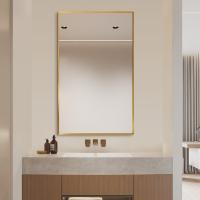 China Square Aluminum Alloy Framed Waterproof Bathroom Makeup Mirror Without Light for sale