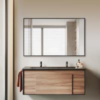 China Square Aluminum Alloy Framed Waterproof Bathroom Makeup Mirror Without Light for sale