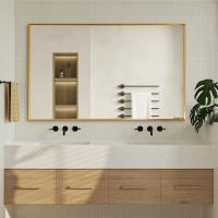 China Square Aluminum Alloy Framed Waterproof Bathroom Makeup Mirror Without Light for sale