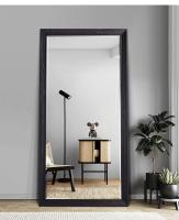China Rectangle Solid Wood Frame Full Length Dressing Mirror 160x50cm HD Silver Coated Glass Explosion-Proof Film for sale