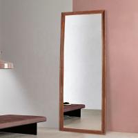 China Rectangle Solid Wood Frame Full Length Dressing Mirror 160x50cm HD Silver Coated Glass Explosion-Proof Film for sale