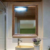 China Rectangle Solid Wood Frame Full Length Dressing Mirror 160x50cm HD Silver Coated Glass Explosion-Proof Film for sale