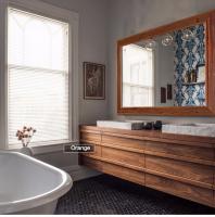China Rectangle Solid Wood Frame Full Length Dressing Mirror 160x50cm HD Silver Coated Glass Explosion-Proof Film for sale
