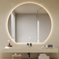 China Waterproof Half Circle Backlit Mirror , Modern LED Bathroom Mirror Wall Mounted for sale