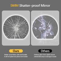 China Waterproof Half Circle Backlit Mirror , Modern LED Bathroom Mirror Wall Mounted for sale