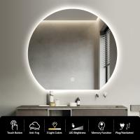 China Waterproof Half Circle Backlit Mirror , Modern LED Bathroom Mirror Wall Mounted for sale