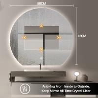 China Waterproof Half Circle Backlit Mirror , Modern LED Bathroom Mirror Wall Mounted for sale