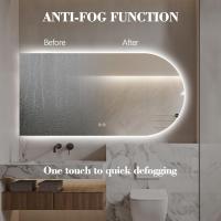 China Arch Smart LED Bathroom Mirror , LED Illuminated Backlit Bathroom Mirrors for sale