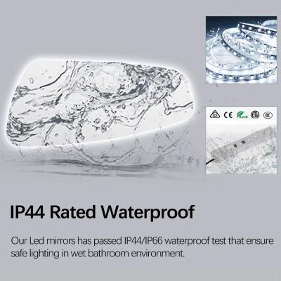 China Asymmetrical Backlit LED Bathroom Mirror 700x1510mm Anti Fog with Bluetooth Speakers for sale