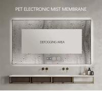 China Rectangle Smart Ultra Slim LED Bathroom Mirror With Bluetooth Speaker for sale