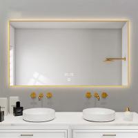 China Rectangle Smart Ultra Slim LED Bathroom Mirror With Bluetooth Speaker for sale
