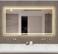 China Premium Slim Framed LED Bathroom Mirror Anti Fog 600x800mm 110-240V for sale