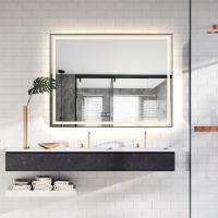 China Premium Slim Framed LED Bathroom Mirror Anti Fog 600x800mm 110-240V for sale