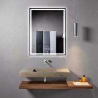 China Premium Slim Framed LED Bathroom Mirror Anti Fog 600x800mm 110-240V for sale