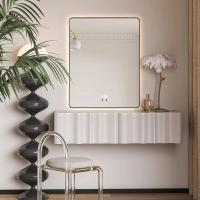 China Smart LED Backlit Vanity Mirror With 45° Slanted Aluminum Frame / Touchless Hand Sensor Switch for sale