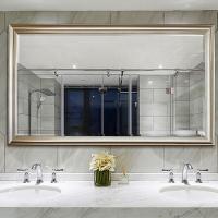 China Luxury Baroque Style Full Length Mirror With PS Frame / Copper Free Silver Glass for sale