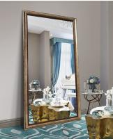 China Luxury Baroque Style Full Length Mirror With PS Frame / Copper Free Silver Glass for sale