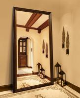 China Luxury Baroque Style Full Length Mirror With PS Frame / Copper Free Silver Glass for sale