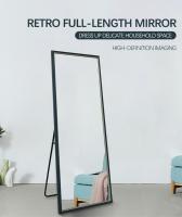 China Luxury Baroque Rectangular Bathroom Vanity Mirror 160x50cm PS Frame Copper-Free Silver Glass for sale
