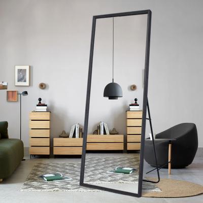 China New Zealand Pine Solid Wood Full Length Mirror 160x50cm HD Silver Coated Glass for sale