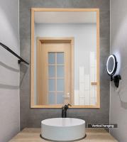 China New Zealand Pine Solid Wood Full Length Mirror 160x50cm HD Silver Coated Glass for sale