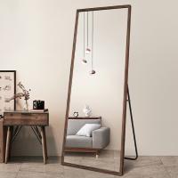 China New Zealand Pine Solid Wood Full Length Mirror 160x50cm HD Silver Coated Glass for sale
